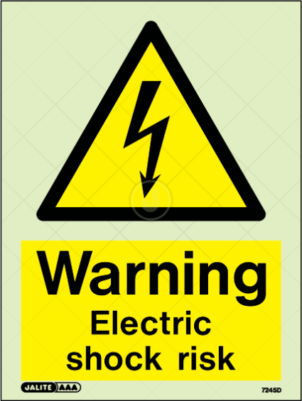 Warning Electric Shock Risk | Jalite USA